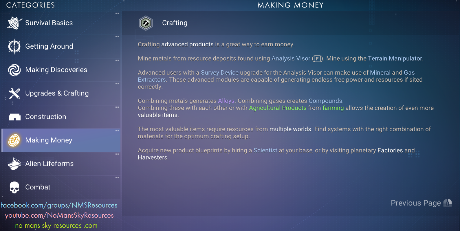 HIGH END CRAFTING | No Man's Sky Resources